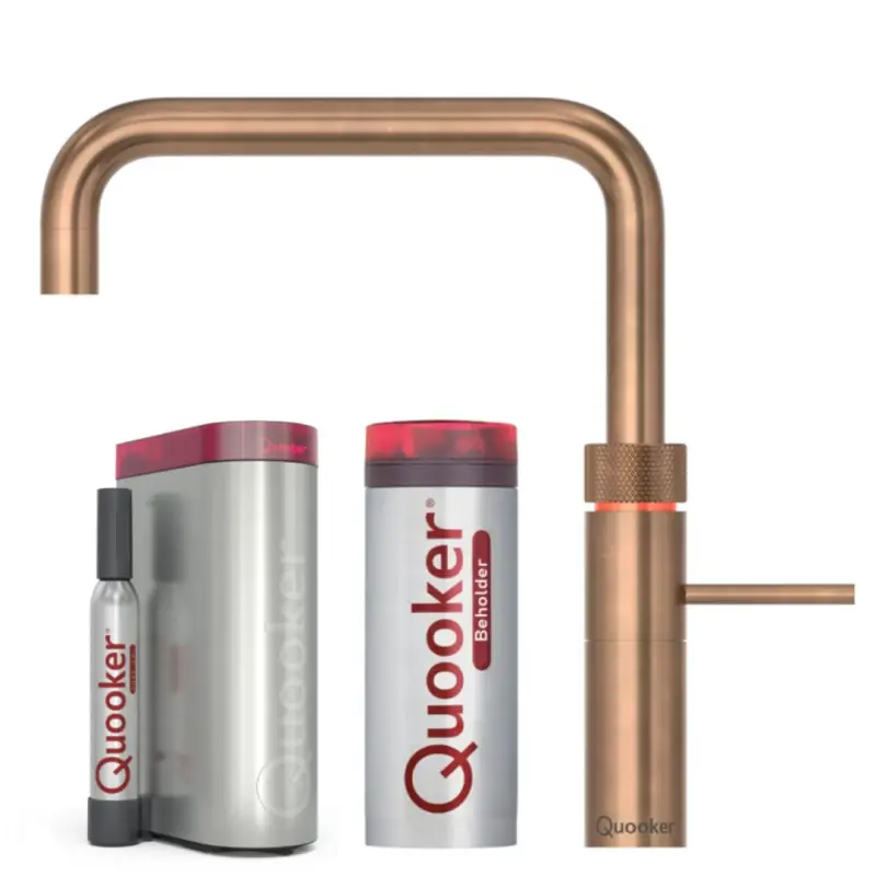 Quooker Fusion Square Bruneret messing 5i1, inkl. Pro3-B beholder ...
