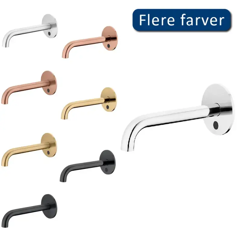 QTOO d line Sensor, berøringsfri armatur vægmonteret - poleret rustfrit ...