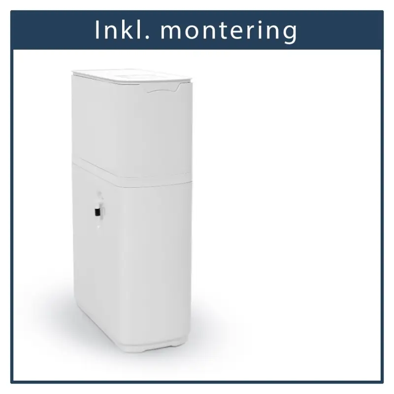 Inkl. montering, Aqua Danmark Slim SOFT 100 blødgøringsanlæg, op til 5 ...